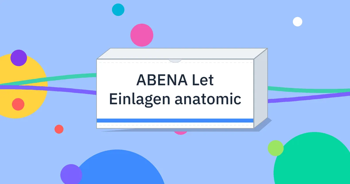 Symbolbild: Packung mit der Aufschrift ABENA Let Einlagen anatomic (PZN 17511325) – Verfügbarkeit und Bezug in Apotheken in Frankfurt am Main