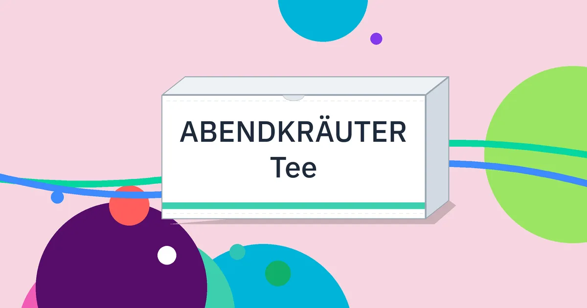 Symbolbild: Packung mit der Aufschrift ABENDKRÄUTER Tee (PZN 20278186) – Verfügbarkeit und Bezug in Apotheken in Frankfurt am Main