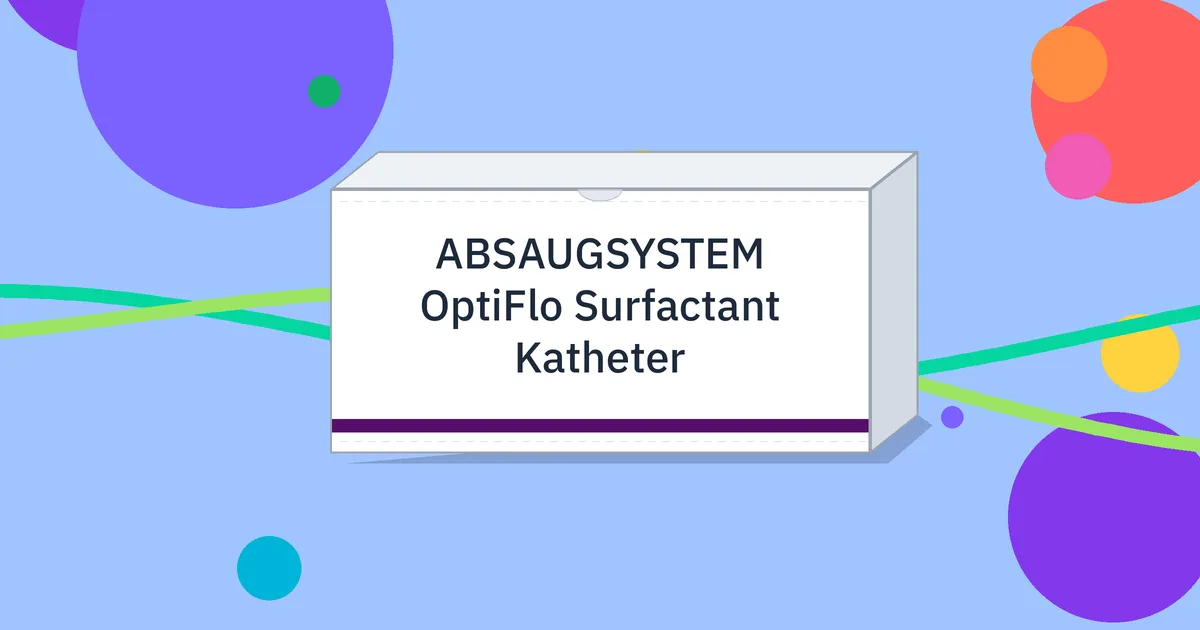 Symbolbild: Packung mit der Aufschrift ABSAUGSYSTEM OptiFlo Surfactant Katheter (PZN 04713990) – Verfügbarkeit und Bezug in Apotheken in Frankfurt am Main