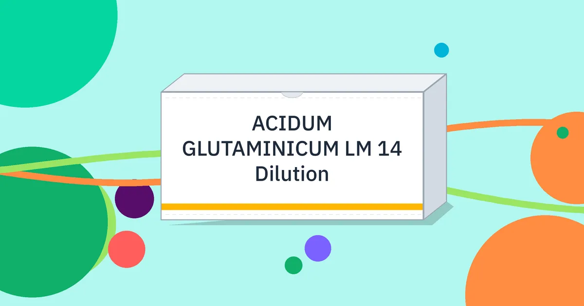 Symbolbild: Packung mit der Aufschrift ACIDUM GLUTAMINICUM LM 14 Dilution (PZN 13276531) – Verfügbarkeit und Bezug in Apotheken in Frankfurt am Main