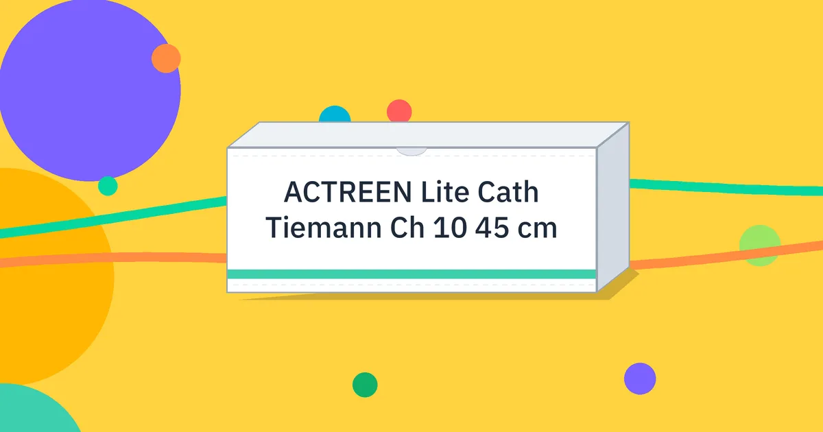 Symbolbild: Packung mit der Aufschrift ACTREEN Lite Cath Tiemann Ch 10 45 cm (PZN 01677667) – Verfügbarkeit und Bezug in Apotheken in Frankfurt am Main