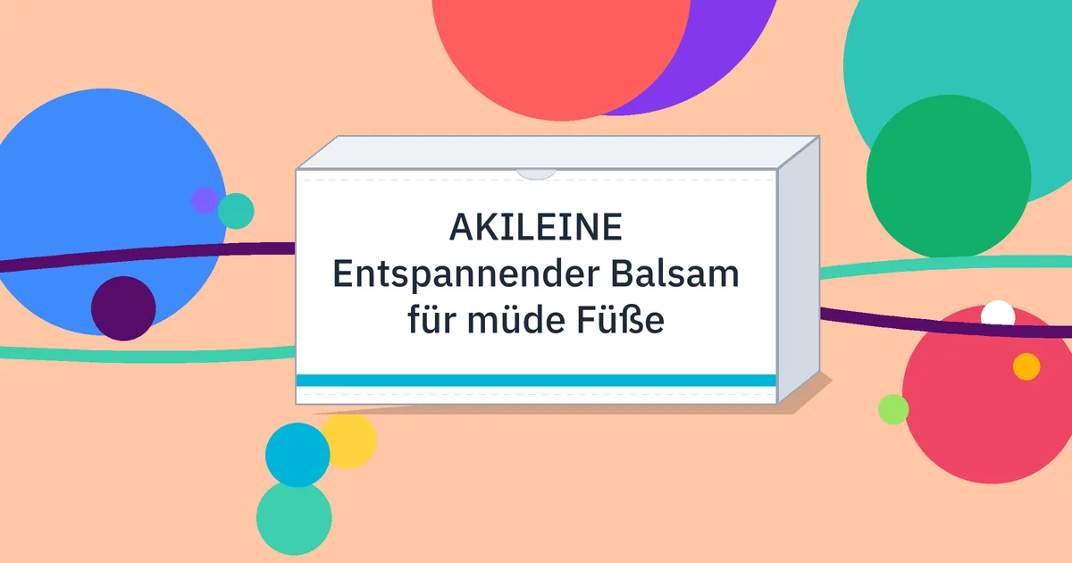 Symbolbild: Packung mit der Aufschrift AKILEINE Entspannender Balsam für müde Füße (PZN 19422287) – Verfügbarkeit und Bezug in Apotheken in Frankfurt am Main