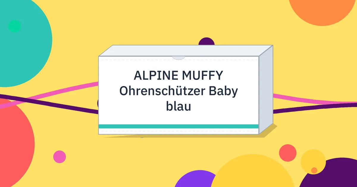Symbolbild: Packung mit der Aufschrift ALPINE MUFFY Ohrenschützer Baby blau (PZN 13925633) – Verfügbarkeit und Bezug in Apotheken in Frankfurt am Main