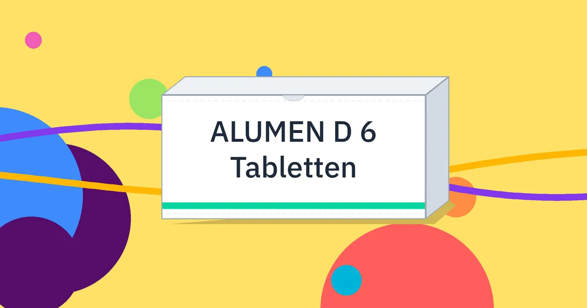 Symbolbild: Packung mit der Aufschrift ALUMEN D 6 Tabletten (PZN 02624816) – Verfügbarkeit und Bezug in Apotheken in Frankfurt am Main