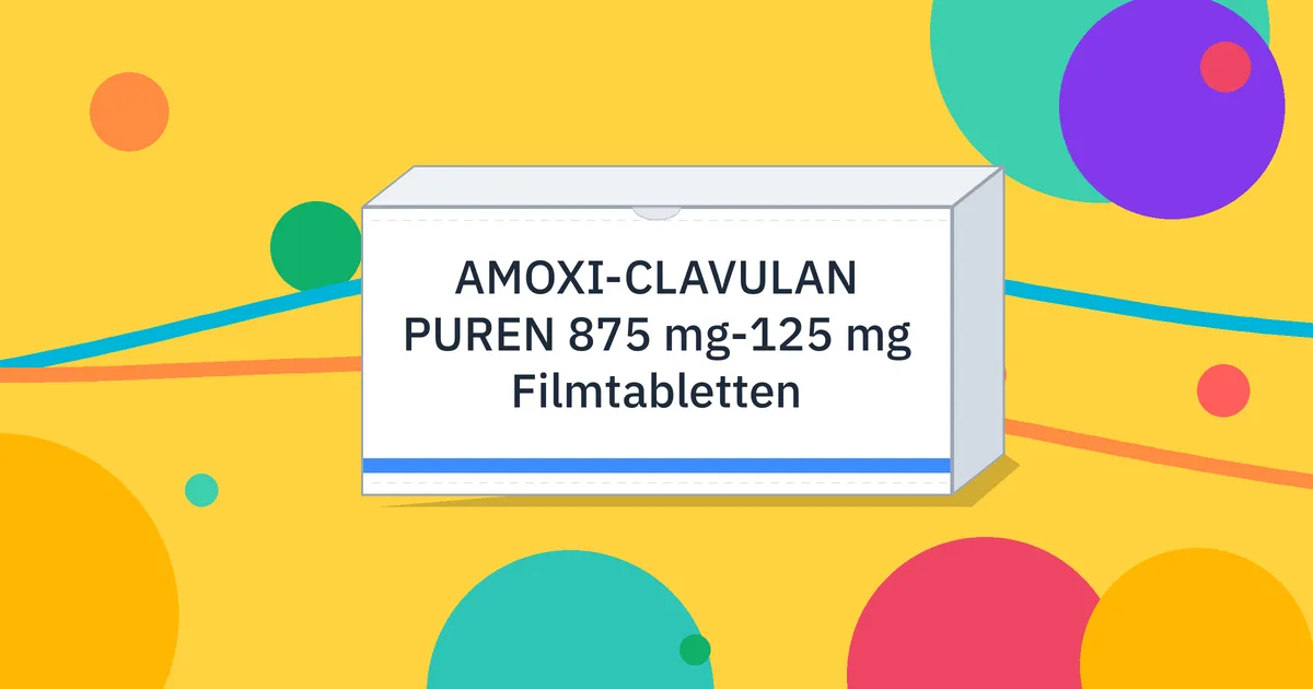 Symbolbild: Packung mit der Aufschrift AMOXI-CLAVULAN PUREN 875 mg-125 mg Filmtabletten (PZN 20467622) – Verfügbarkeit und Bezug in Apotheken in Frankfurt am Main