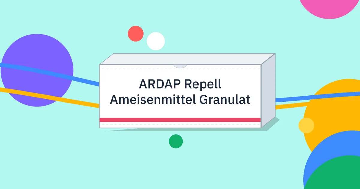 Symbolbild: Packung mit der Aufschrift ARDAP Repell Ameisenmittel Granulat (PZN 19293482) – Verfügbarkeit und Bezug in Apotheken in Frankfurt am Main