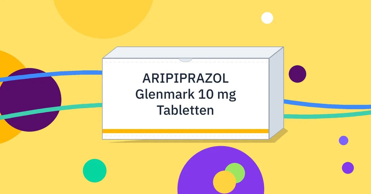 Symbolbild: Packung mit der Aufschrift ARIPIPRAZOL Glenmark 10 mg Tabletten (PZN 10788377) – Verfügbarkeit und Bezug in Apotheken in Frankfurt am Main