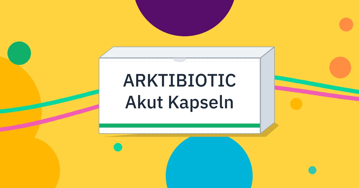 Symbolbild: Packung mit der Aufschrift ARKTIBIOTIC Akut Kapseln (PZN 12387010) – Verfügbarkeit und Bezug in Apotheken in Frankfurt am Main