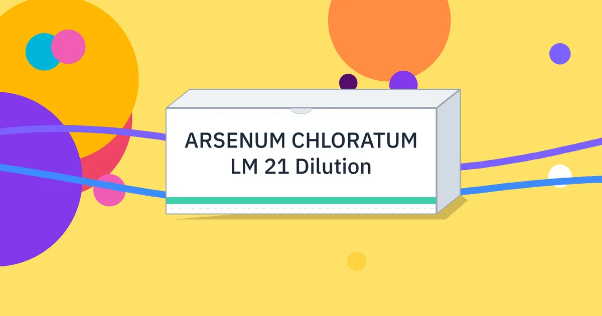 Symbolbild: Packung mit der Aufschrift ARSENUM CHLORATUM LM 21 Dilution (PZN 12771895) – Verfügbarkeit und Bezug in Apotheken in Frankfurt am Main