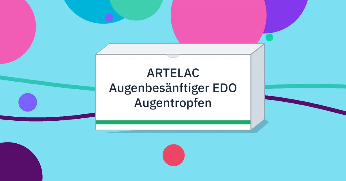 Symbolbild: Packung mit der Aufschrift ARTELAC Augenbesänftiger EDO Augentropfen (PZN 19147071) – Verfügbarkeit und Bezug in Apotheken in Frankfurt am Main