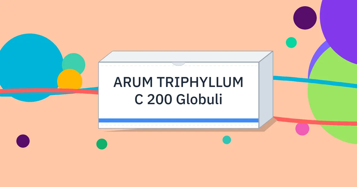 Symbolbild: Packung mit der Aufschrift ARUM TRIPHYLLUM C 200 Globuli (PZN 07594646) – Verfügbarkeit und Bezug in Apotheken in Frankfurt am Main
