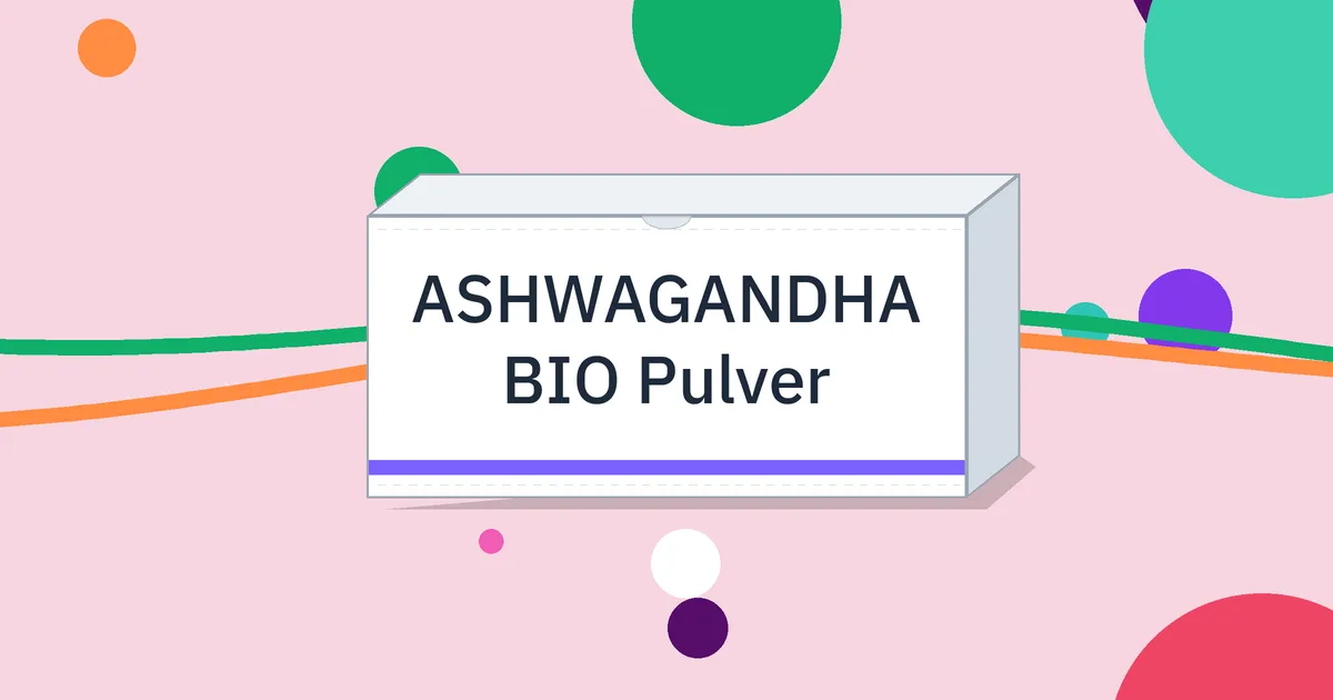 Symbolbild: Packung mit der Aufschrift ASHWAGANDHA BIO Pulver (PZN 15423456) – Verfügbarkeit und Bezug in Apotheken in Frankfurt am Main