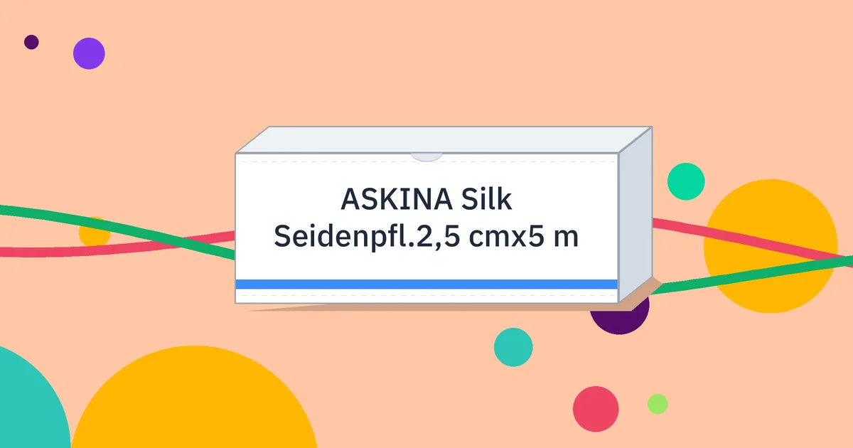 Symbolbild: Packung mit der Aufschrift ASKINA Silk Seidenpfl.2,5 cmx5 m (PZN 16026929) – Verfügbarkeit und Bezug in Apotheken in Frankfurt am Main