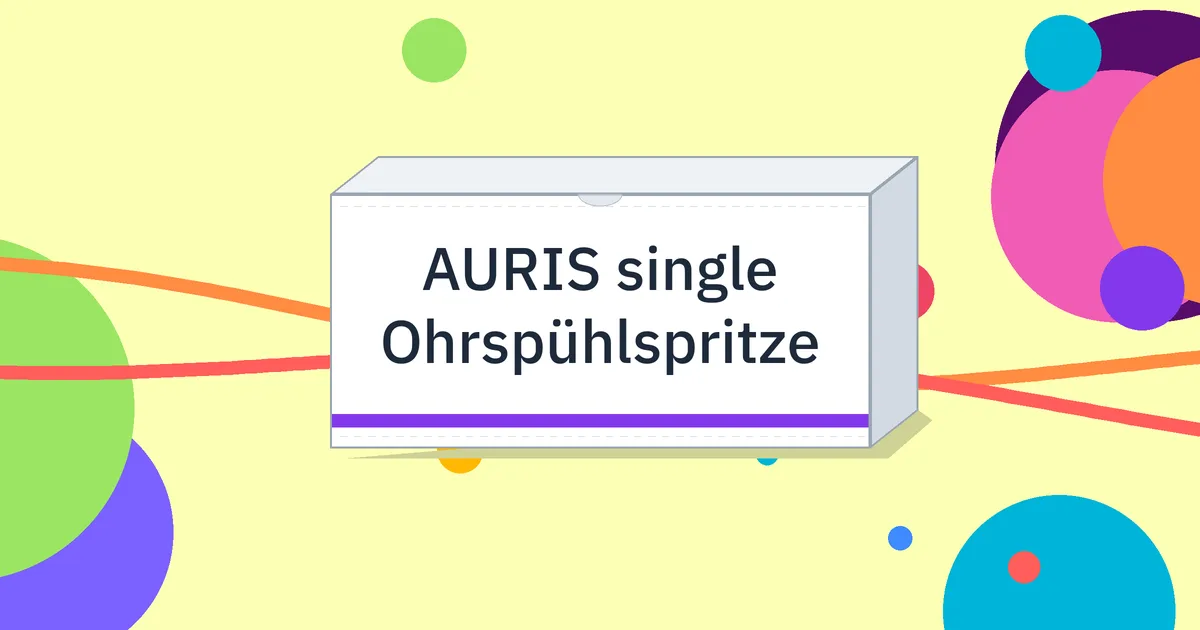 Symbolbild: Packung mit der Aufschrift AURIS single Ohrspühlspritze (PZN 19397879) – Verfügbarkeit und Bezug in Apotheken in Frankfurt am Main
