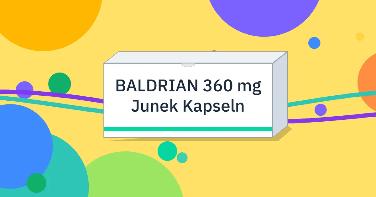 Symbolbild: Packung mit der Aufschrift BALDRIAN 360 mg Junek Kapseln (PZN 10336735) – Verfügbarkeit und Bezug in Apotheken in Frankfurt am Main