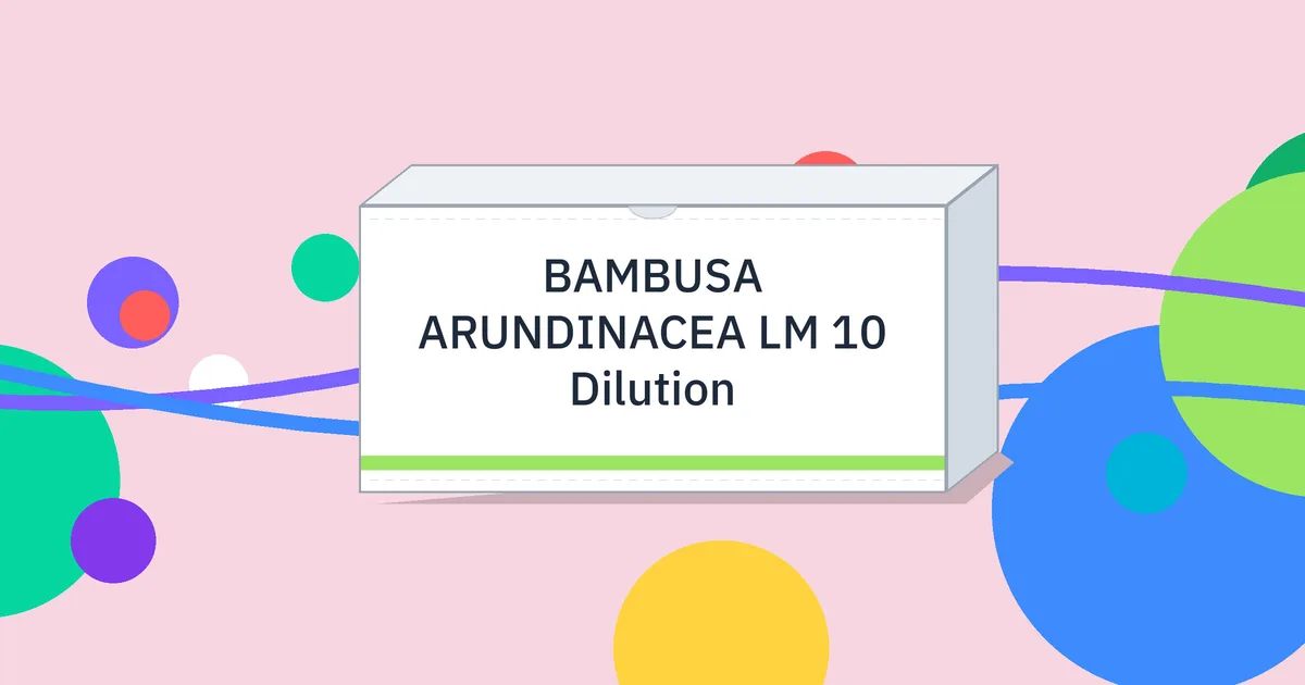 Symbolbild: Packung mit der Aufschrift BAMBUSA ARUNDINACEA LM 10 Dilution (PZN 12787620) – Verfügbarkeit und Bezug in Apotheken in Frankfurt am Main