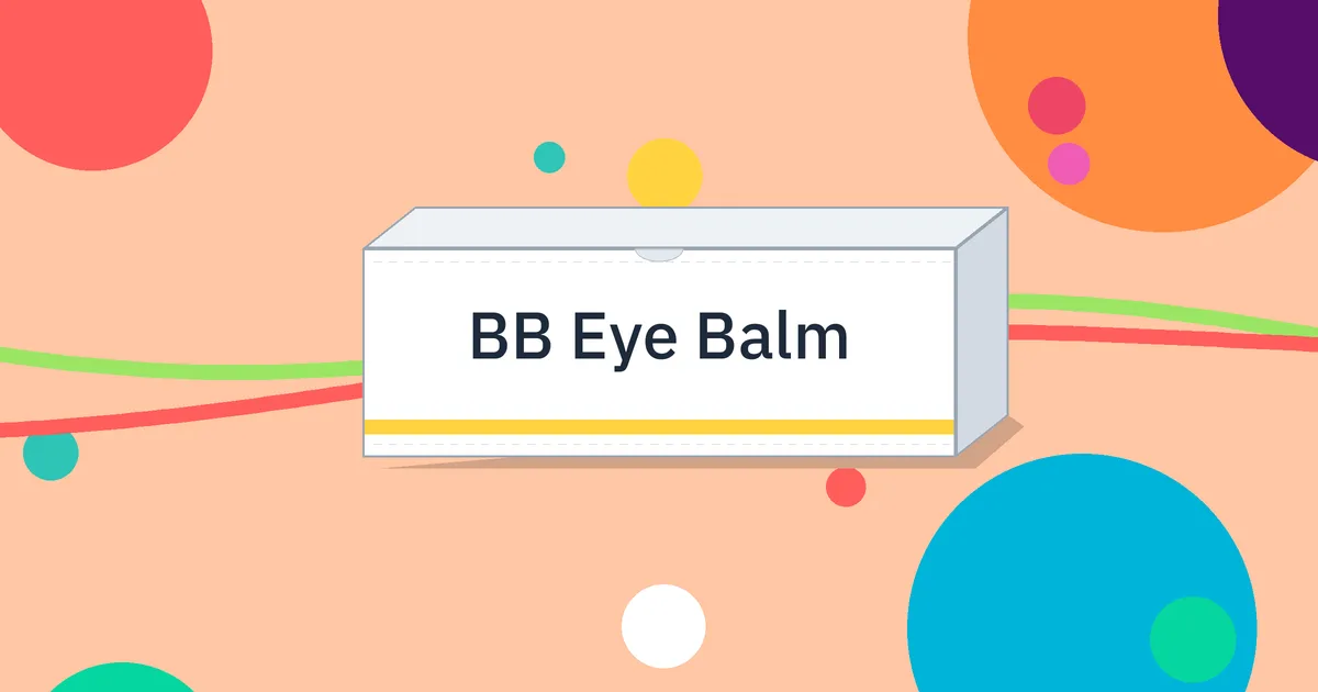 Symbolbild: Packung mit der Aufschrift BB Eye Balm (PZN 20628261) – Verfügbarkeit und Bezug in Apotheken in Frankfurt am Main