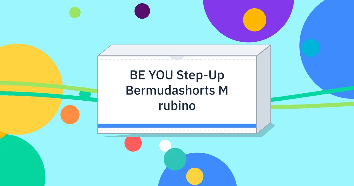 Symbolbild: Packung mit der Aufschrift BE YOU Step-Up Bermudashorts M rubino (PZN 20719638) – Verfügbarkeit und Bezug in Apotheken in Frankfurt am Main