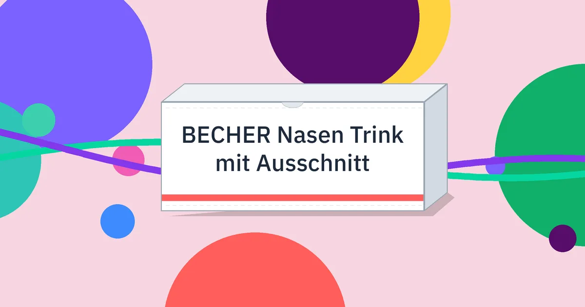 Symbolbild: Packung mit der Aufschrift BECHER Nasen Trink mit Ausschnitt (PZN 10852951) – Verfügbarkeit und Bezug in Apotheken in Frankfurt am Main