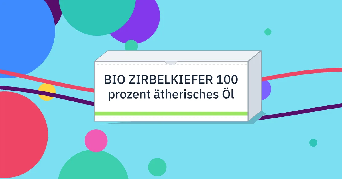 Symbolbild: Packung mit der Aufschrift BIO ZIRBELKIEFER 100 prozent ätherisches Öl (PZN 18073643) – Verfügbarkeit und Bezug in Apotheken in Frankfurt am Main