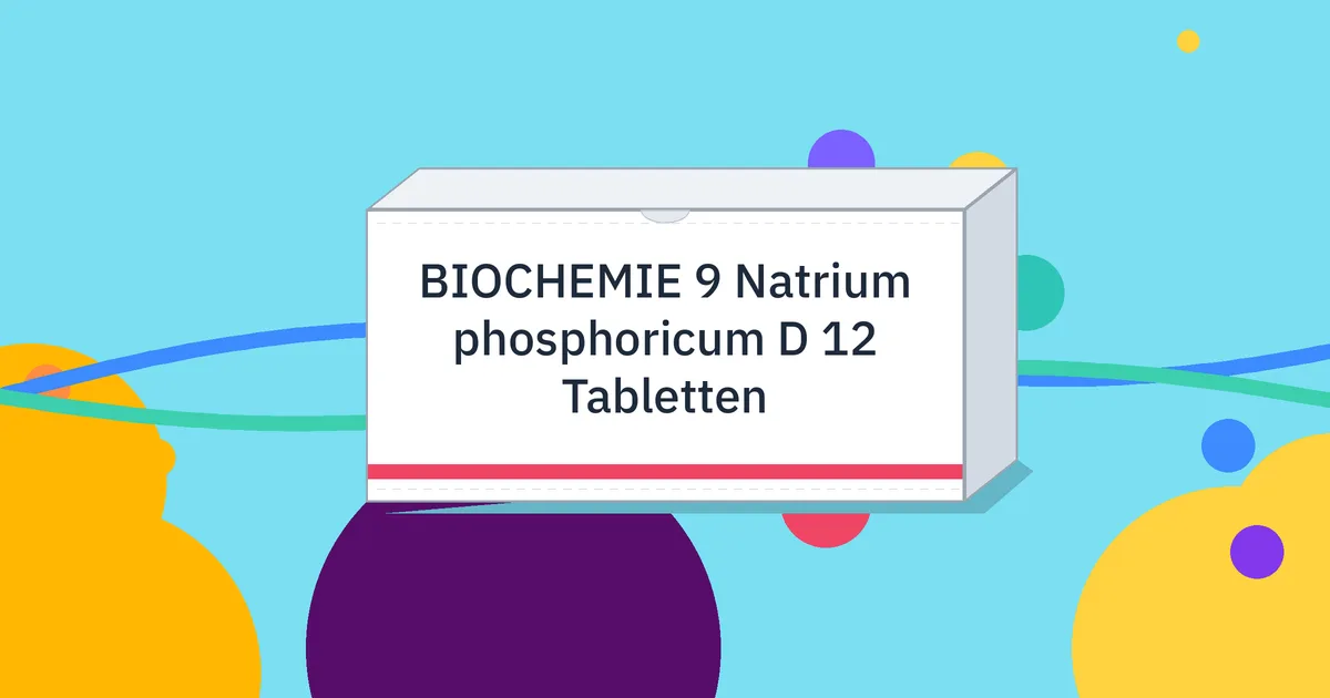 Symbolbild: Packung mit der Aufschrift BIOCHEMIE 9 Natrium phosphoricum D 12 Tabletten (PZN 01073811) – Verfügbarkeit und Bezug in Apotheken in Frankfurt am Main
