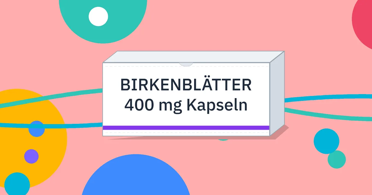 Symbolbild: Packung mit der Aufschrift BIRKENBLÄTTER 400 mg Kapseln (PZN 17178742) – Verfügbarkeit und Bezug in Apotheken in Frankfurt am Main