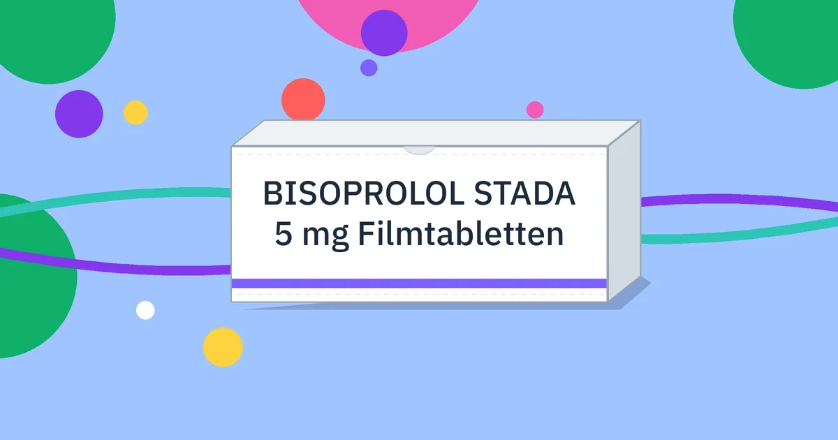 Symbolbild: Packung mit der Aufschrift BISOPROLOL STADA 5 mg Filmtabletten (PZN 07555155) – Verfügbarkeit und Bezug in Apotheken in Frankfurt am Main