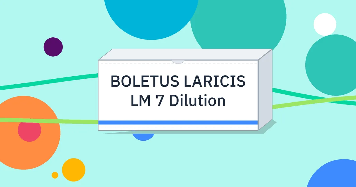 Symbolbild: Packung mit der Aufschrift BOLETUS LARICIS LM 7 Dilution (PZN 13391120) – Verfügbarkeit und Bezug in Apotheken in Frankfurt am Main