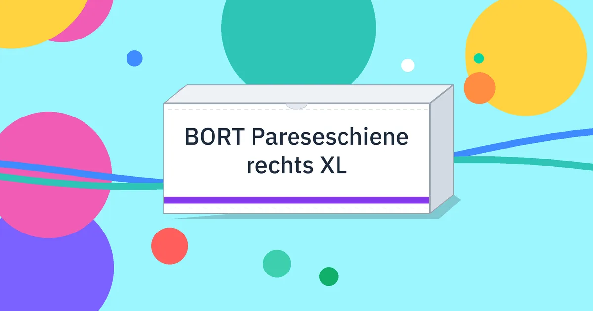 Symbolbild: Packung mit der Aufschrift BORT Pareseschiene rechts XL (PZN 06156720) – Verfügbarkeit und Bezug in Apotheken in Frankfurt am Main