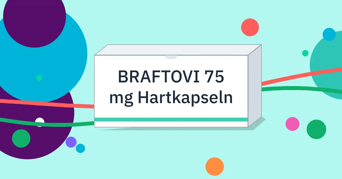 Symbolbild: Packung mit der Aufschrift BRAFTOVI 75 mg Hartkapseln (PZN 16530562) – Verfügbarkeit und Bezug in Apotheken in Frankfurt am Main