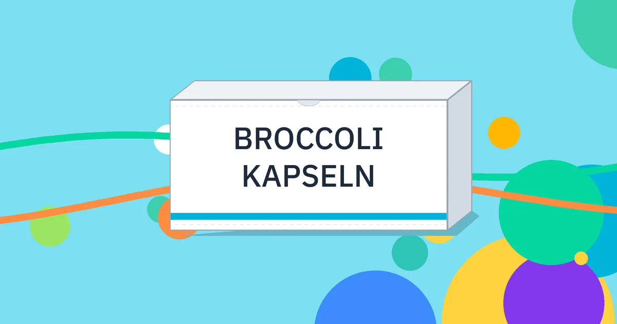 Symbolbild: Packung mit der Aufschrift BROCCOLI KAPSELN (PZN 04499350) – Verfügbarkeit und Bezug in Apotheken in Frankfurt am Main