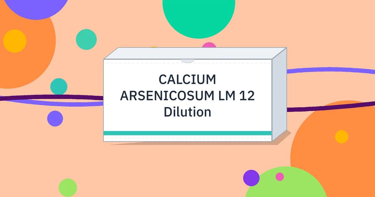 Symbolbild: Packung mit der Aufschrift CALCIUM ARSENICOSUM LM 12 Dilution (PZN 07539386) – Verfügbarkeit und Bezug in Apotheken in Frankfurt am Main