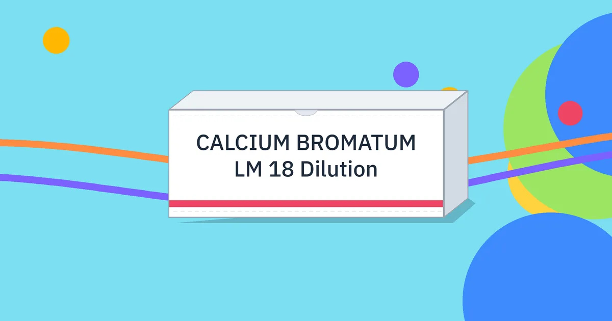 Symbolbild: Packung mit der Aufschrift CALCIUM BROMATUM LM 18 Dilution (PZN 13407938) – Verfügbarkeit und Bezug in Apotheken in Frankfurt am Main