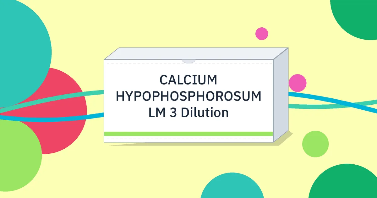 Symbolbild: Packung mit der Aufschrift CALCIUM HYPOPHOSPHOROSUM LM 3 Dilution (PZN 13408665) – Verfügbarkeit und Bezug in Apotheken in Frankfurt am Main