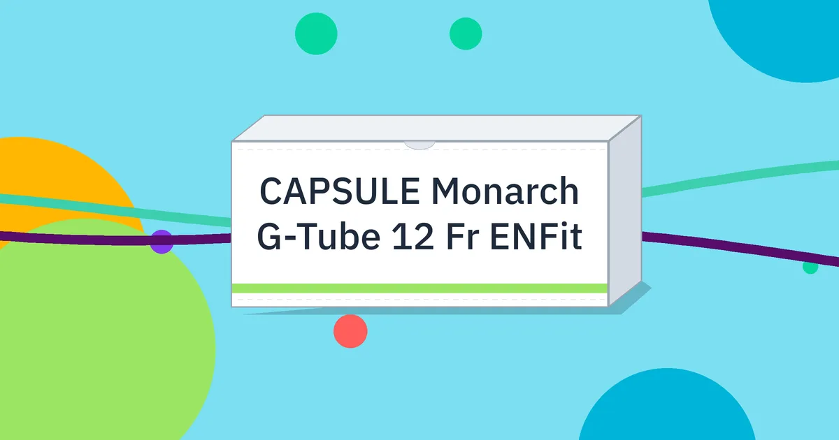 Symbolbild: Packung mit der Aufschrift CAPSULE Monarch G-Tube 12 Fr ENFit (PZN 17601198) – Verfügbarkeit und Bezug in Apotheken in Frankfurt am Main