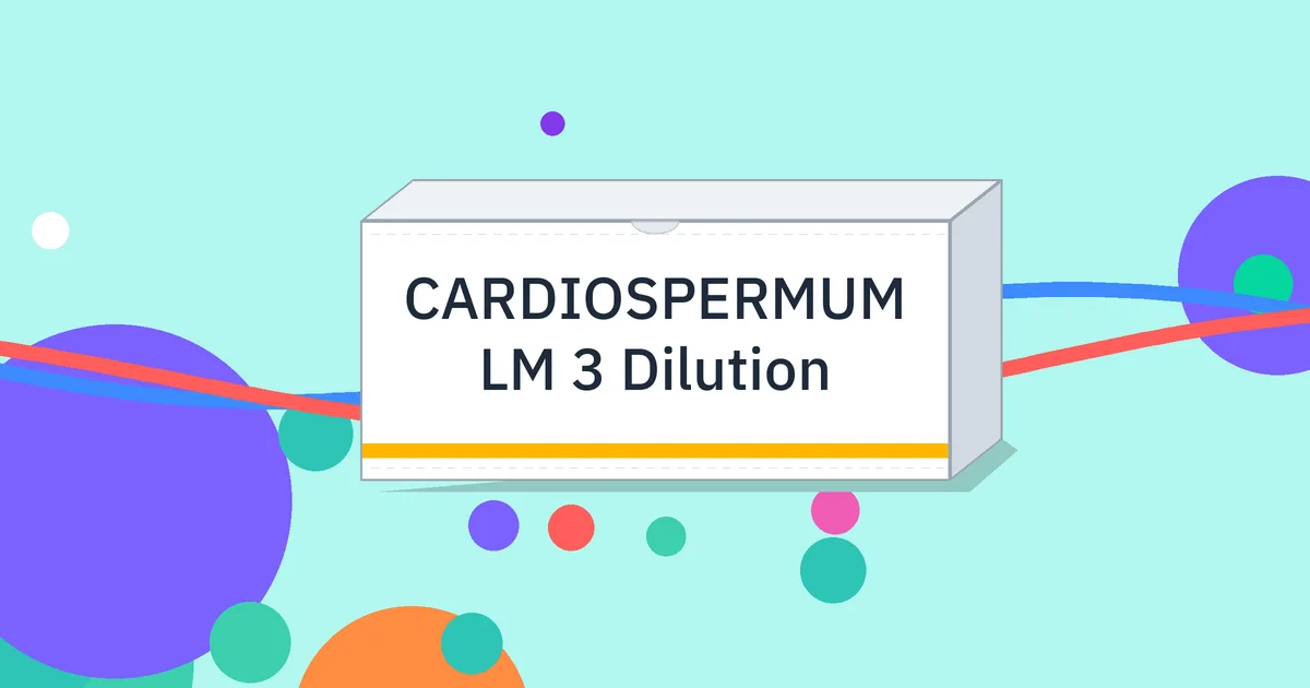 Symbolbild: Packung mit der Aufschrift CARDIOSPERMUM LM 3 Dilution (PZN 12810201) – Verfügbarkeit und Bezug in Apotheken in Frankfurt am Main