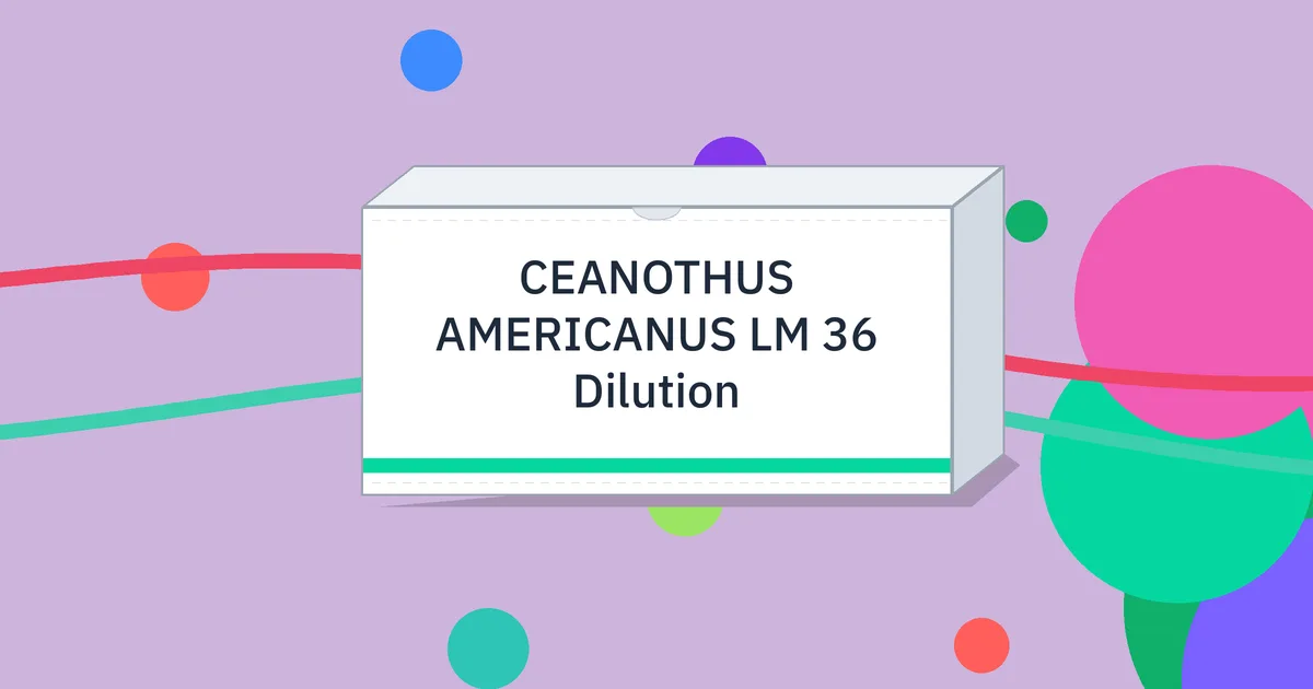 Symbolbild: Packung mit der Aufschrift CEANOTHUS AMERICANUS LM 36 Dilution (PZN 13435449) – Verfügbarkeit und Bezug in Apotheken in Frankfurt am Main