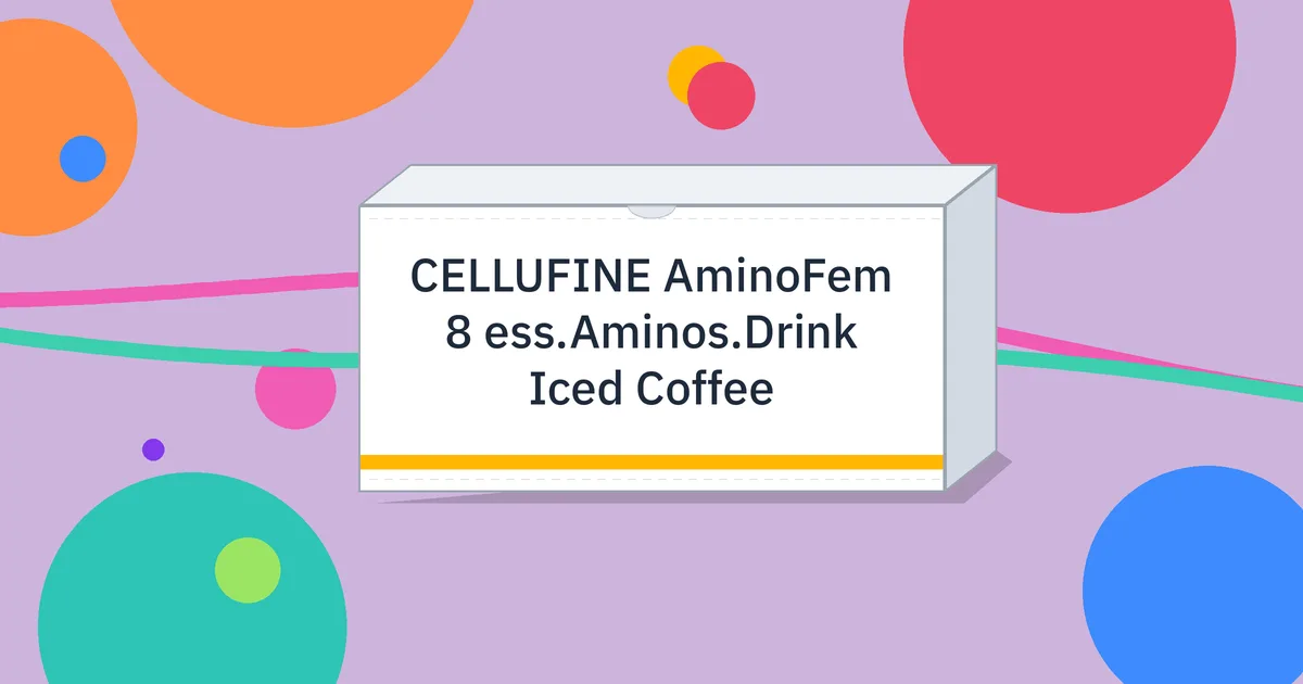Symbolbild: Packung mit der Aufschrift CELLUFINE AminoFem 8 ess.Aminos.Drink Iced Coffee (PZN 19149638) – Verfügbarkeit und Bezug in Apotheken in Frankfurt am Main
