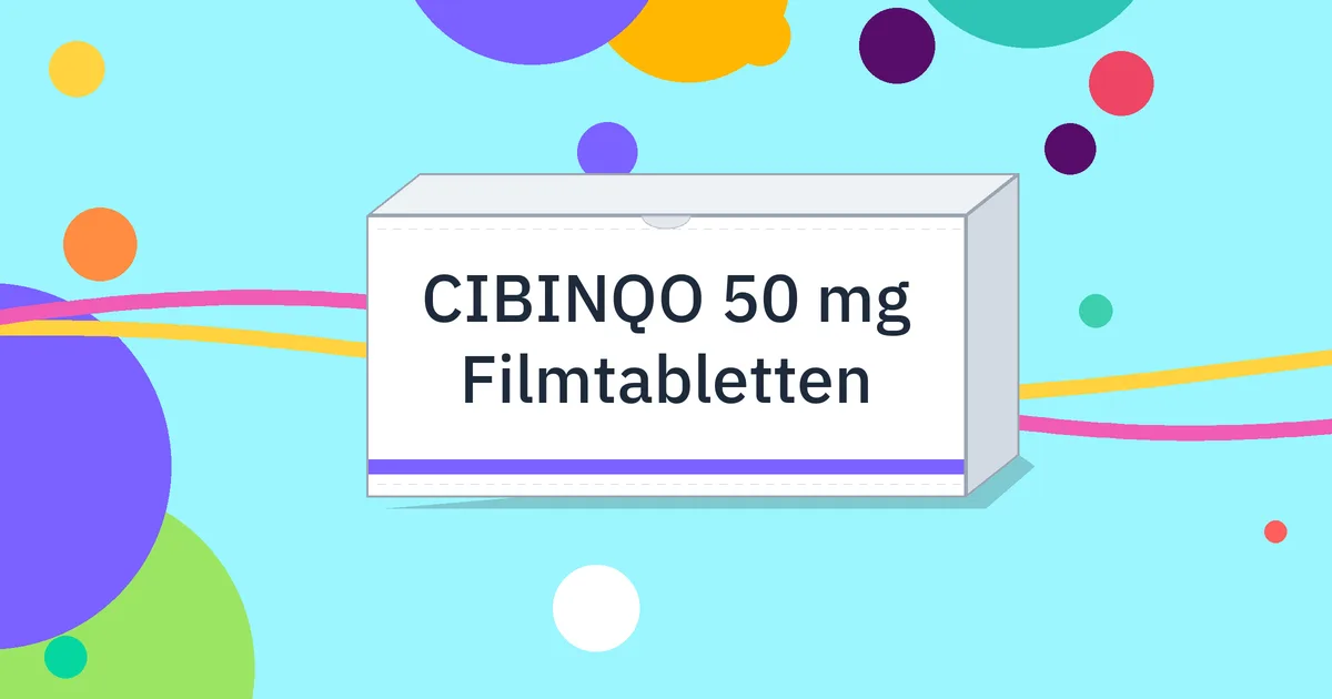 Symbolbild: Packung mit der Aufschrift CIBINQO 50 mg Filmtabletten (PZN 17388126) – Verfügbarkeit und Bezug in Apotheken in Frankfurt am Main