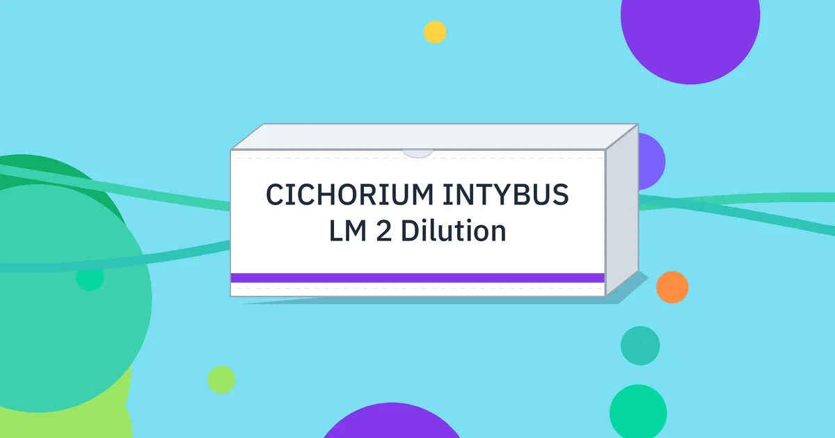 Symbolbild: Packung mit der Aufschrift CICHORIUM INTYBUS LM 2 Dilution (PZN 13445821) – Verfügbarkeit und Bezug in Apotheken in Frankfurt am Main