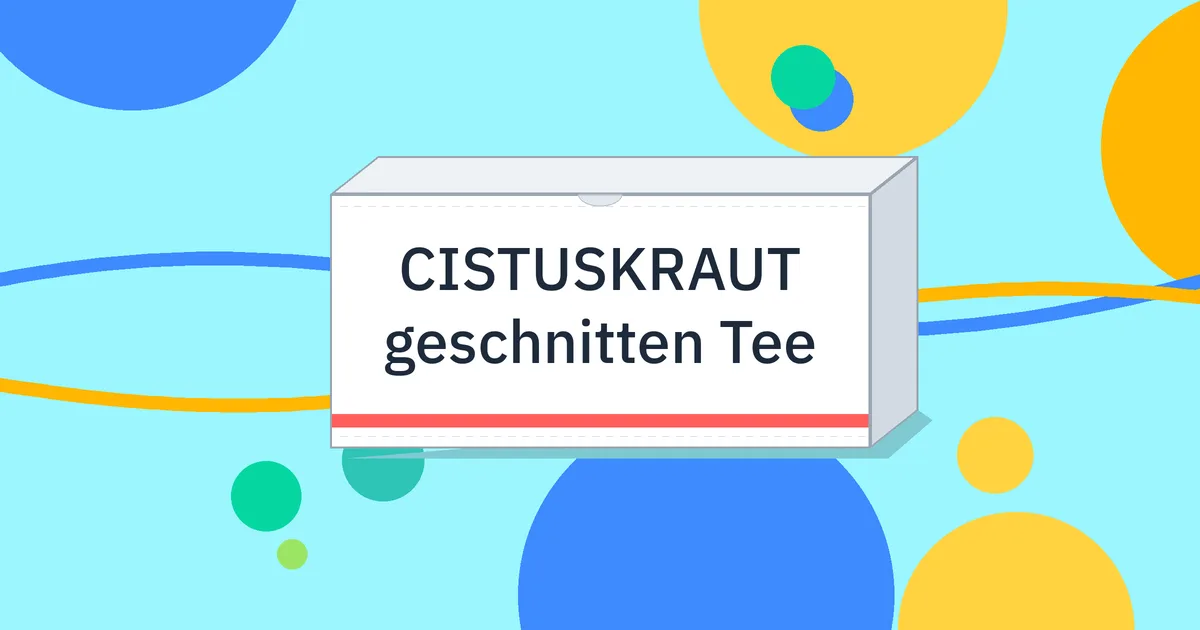 Symbolbild: Packung mit der Aufschrift CISTUSKRAUT geschnitten Tee (PZN 19213997) – Verfügbarkeit und Bezug in Apotheken in Frankfurt am Main