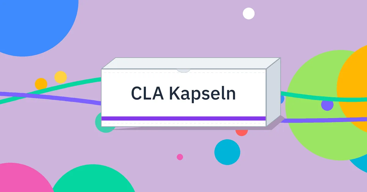 Symbolbild: Packung mit der Aufschrift CLA Kapseln (PZN 09539166) – Verfügbarkeit und Bezug in Apotheken in Frankfurt am Main