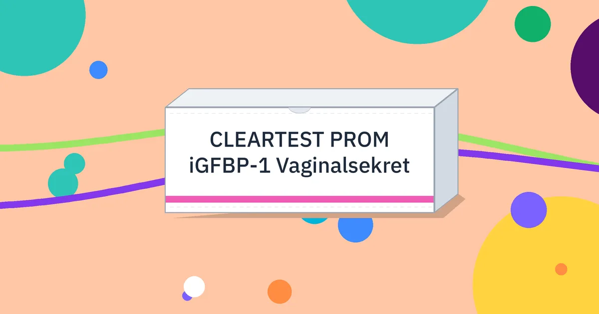 Symbolbild: Packung mit der Aufschrift CLEARTEST PROM iGFBP-1 Vaginalsekret (PZN 19393930) – Verfügbarkeit und Bezug in Apotheken in Frankfurt am Main
