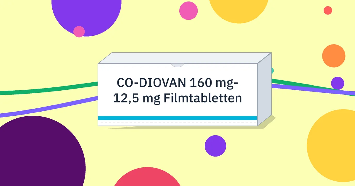 Symbolbild: Packung mit der Aufschrift CO-DIOVAN 160 mg-12,5 mg Filmtabletten (PZN 16370124) – Verfügbarkeit und Bezug in Apotheken in Frankfurt am Main