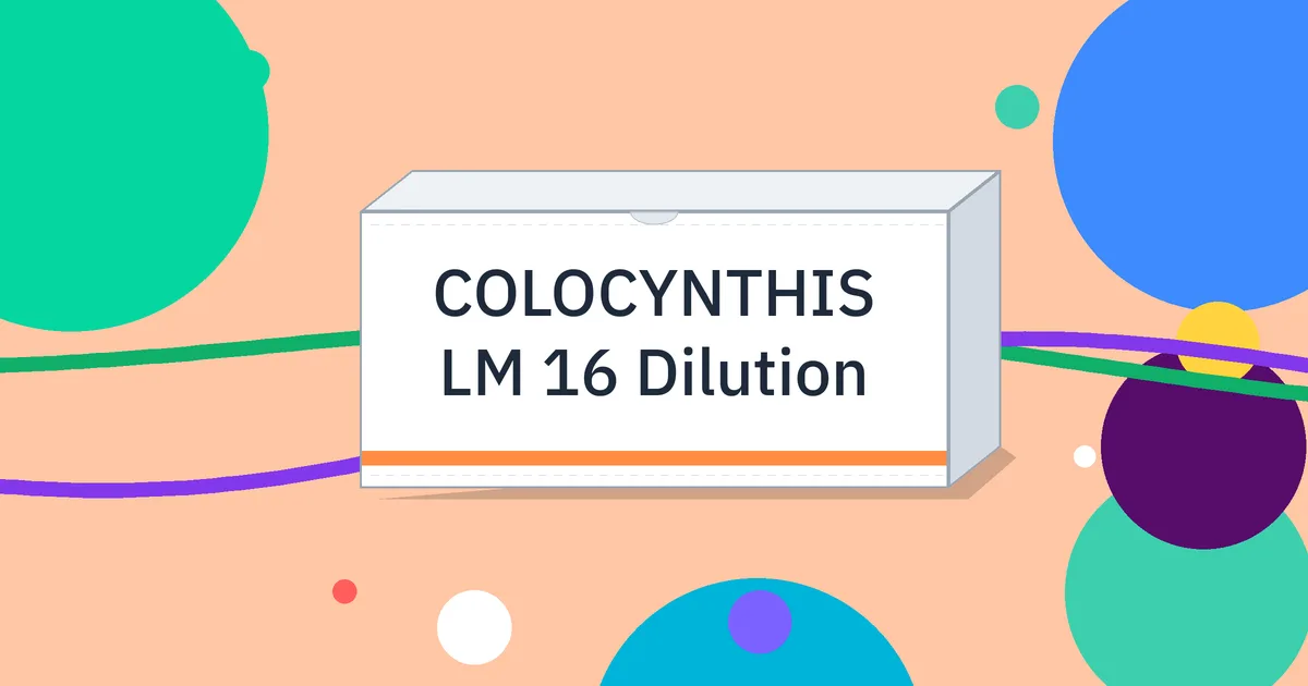 Symbolbild: Packung mit der Aufschrift COLOCYNTHIS LM 16 Dilution (PZN 12832697) – Verfügbarkeit und Bezug in Apotheken in Frankfurt am Main