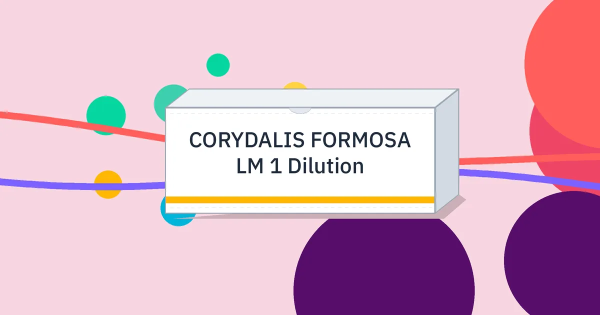Symbolbild: Packung mit der Aufschrift CORYDALIS FORMOSA LM 1 Dilution (PZN 13453861) – Verfügbarkeit und Bezug in Apotheken in Frankfurt am Main