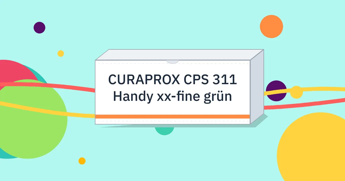 Symbolbild: Packung mit der Aufschrift CURAPROX CPS 311 Handy xx-fine grün (PZN 05014389) – Verfügbarkeit und Bezug in Apotheken in Frankfurt am Main