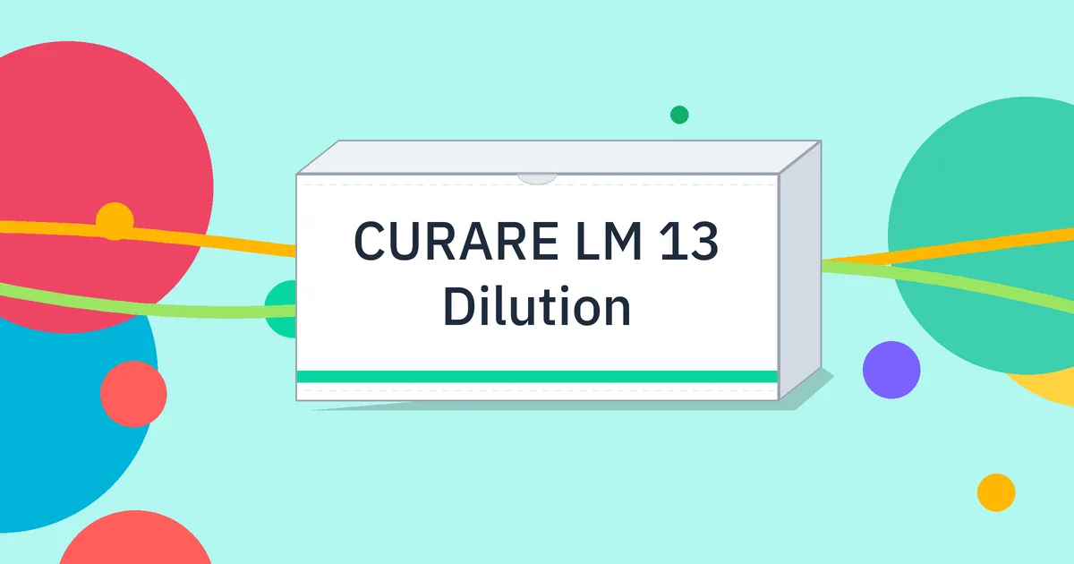 Symbolbild: Packung mit der Aufschrift CURARE LM 13 Dilution (PZN 12839535) – Verfügbarkeit und Bezug in Apotheken in Frankfurt am Main