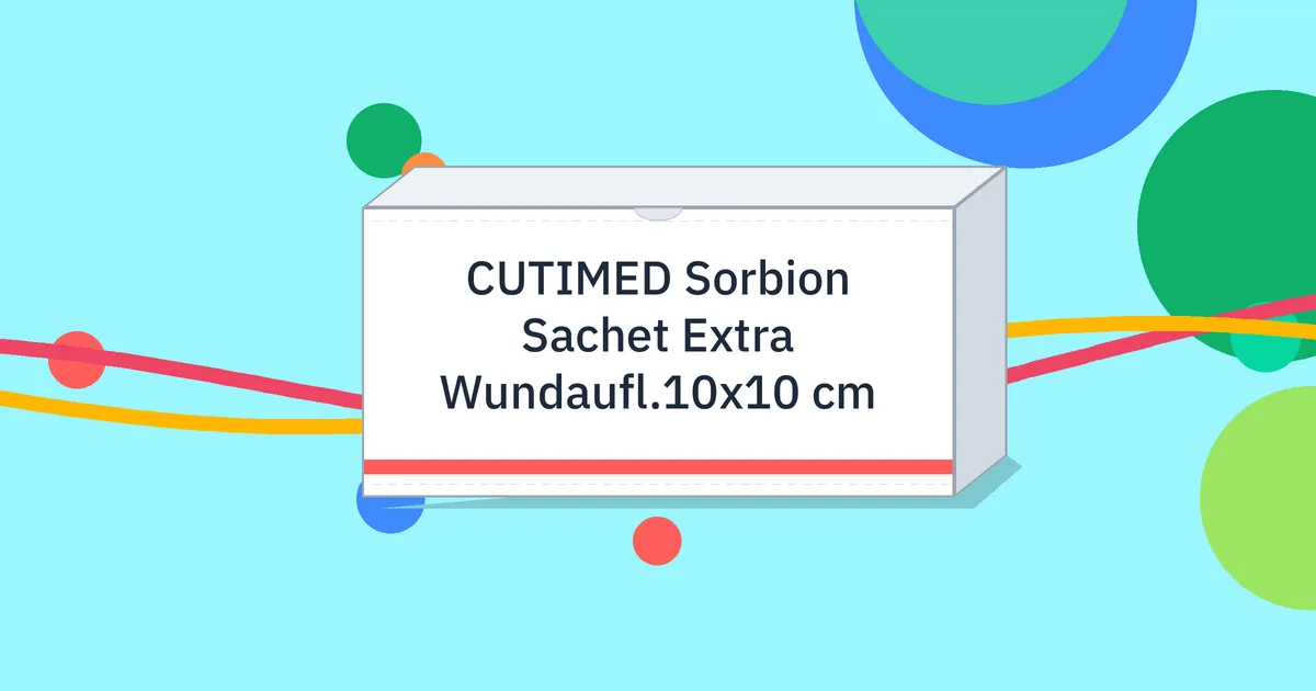 Symbolbild: Packung mit der Aufschrift CUTIMED Sorbion Sachet Extra Wundaufl.10x10 cm (PZN 16788674) – Verfügbarkeit und Bezug in Apotheken in Frankfurt am Main