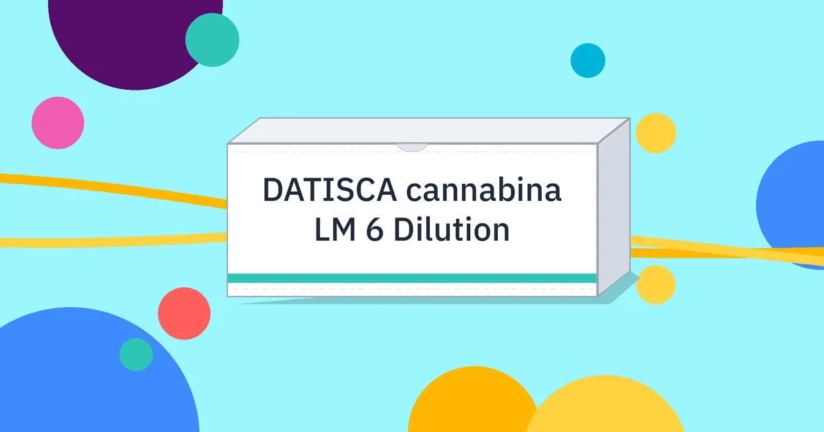 Symbolbild: Packung mit der Aufschrift DATISCA cannabina LM 6 Dilution (PZN 13461837) – Verfügbarkeit und Bezug in Apotheken in Frankfurt am Main